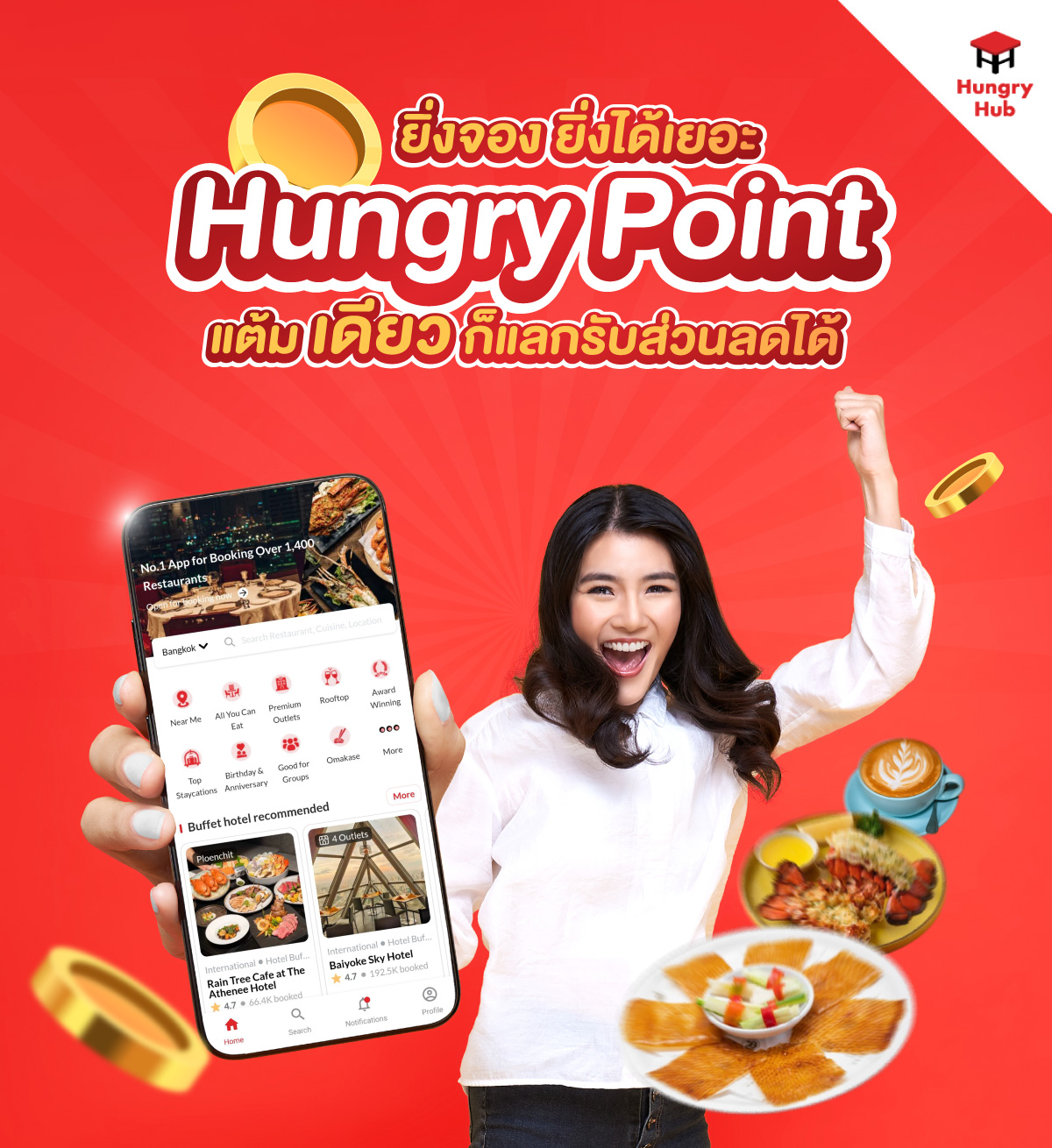 ทำความรู้จัก แอป Hungry Hub จองมื้อพิเศษ พร้อมดีลสุดคุ้ม อันดับ 1 ของไทย