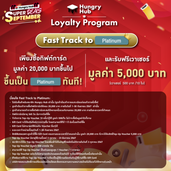Fast Track Platinum รับสิทธิ์พิเศษสูงสุด เร็วกว่าใคร - Hungry Hub Blog