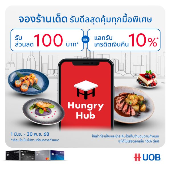 จองร้านเด็ด รับดีลสุดคุ้มทุกมื้อพิเศษ กับ โปรโมชั่น UOB และ Hungry Hub ...